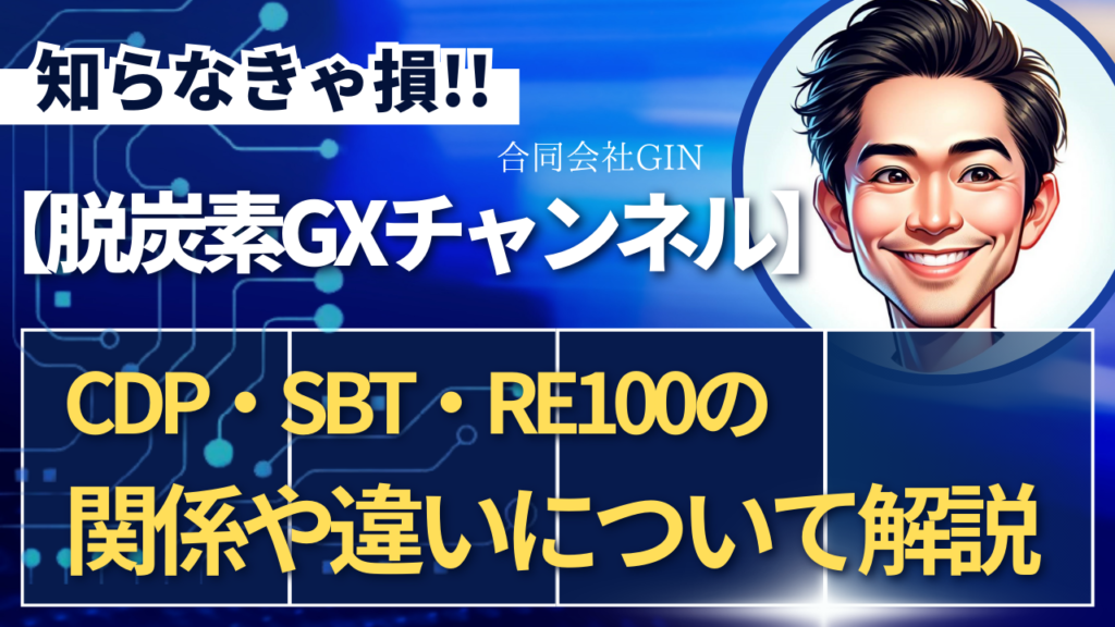 【脱炭素GXチャンネル】CDP・SBT・RE100の関係や違いについて解説 - CO2排出量計算・可視化算定支援「GXパートナー」